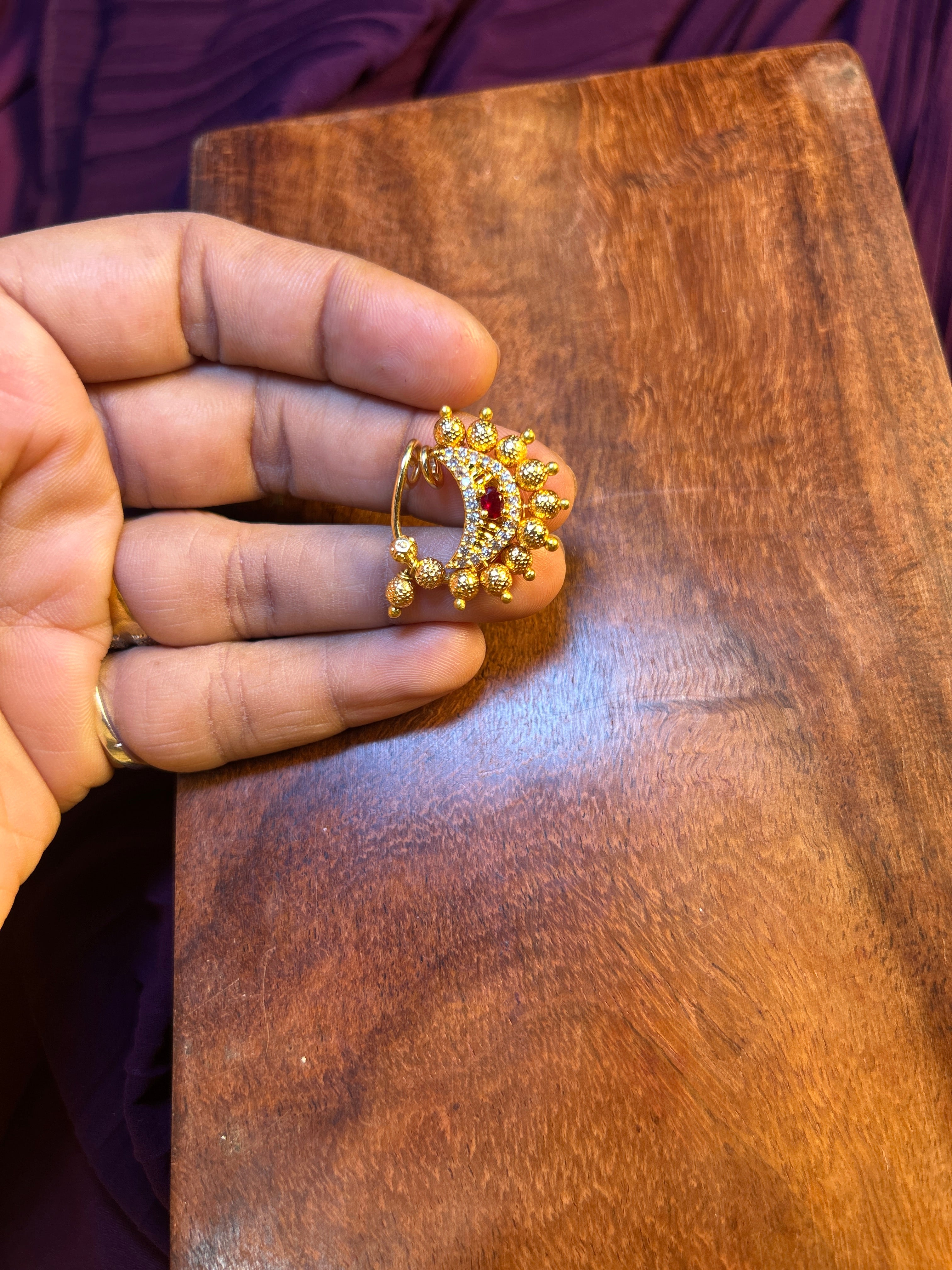 Traditional Maharashtrian Nath small chandra Nath – Chandrakalm